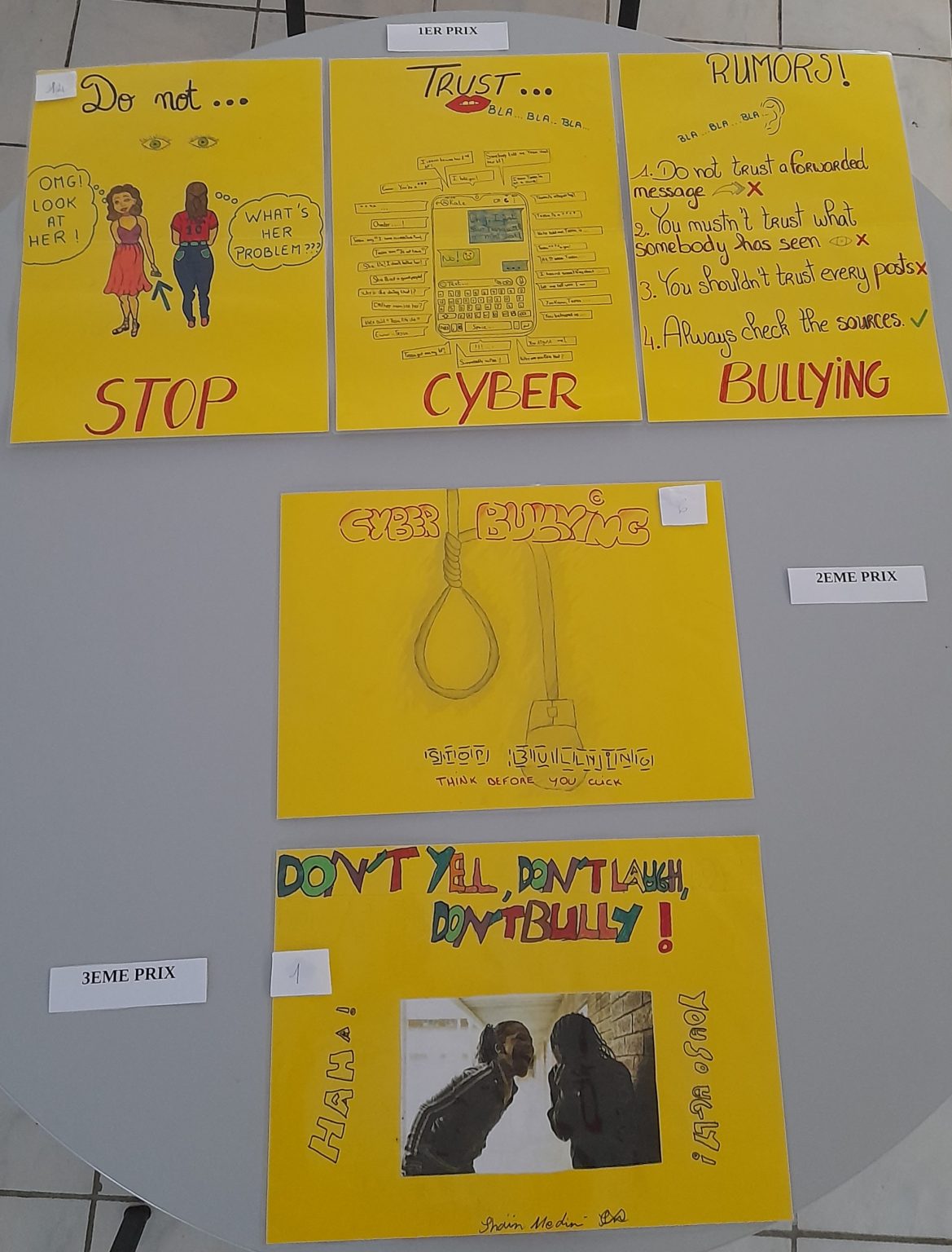 De très belles affiches pour dire NON au harcèlement – Collège Florette ...