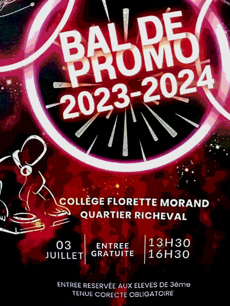 Bal de promo des 3ème – Collège Florette MORAND (ex Charles de Gaulle)